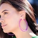 Clear Extra Large Hoop Earrings Vintage Lucite Acrylic 3 Inch Bangle ...