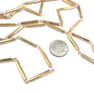 Gold Bugle Opera Rope Necklace - Vintage Plated Long Beaded Jewelry - Etsy