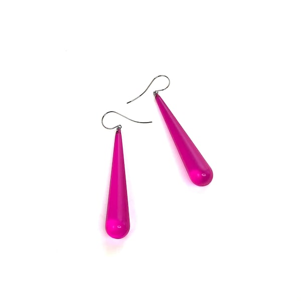 Hot Pink Earrings - Etsy