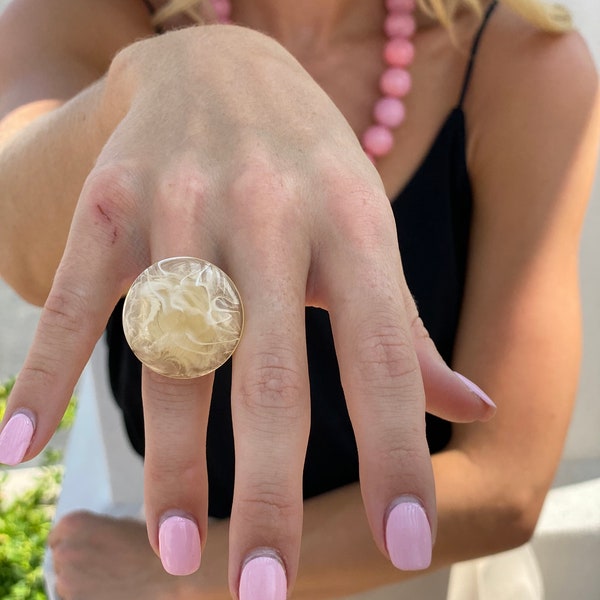Lucite Ring - Etsy UK