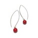 Red Drop Earrings Cherry Red Raindrop Earrings Gold or - Etsy