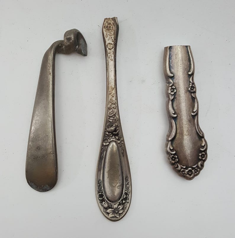Lot of 22 Rare, Bent, Vintage Silverware Handles; It is a Treasure ...