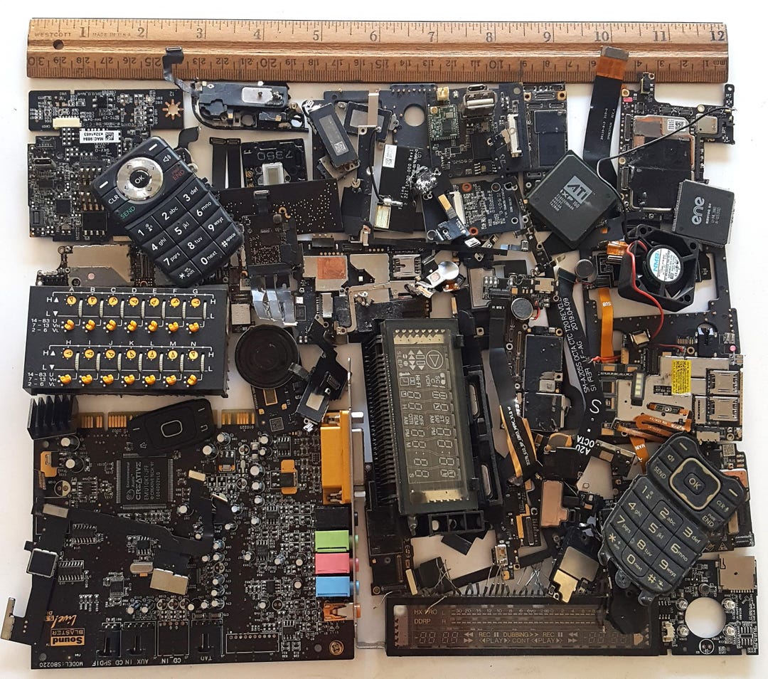 Lot of 60 Rare Black Salvaged Parts From Electronics, Cameras and ...