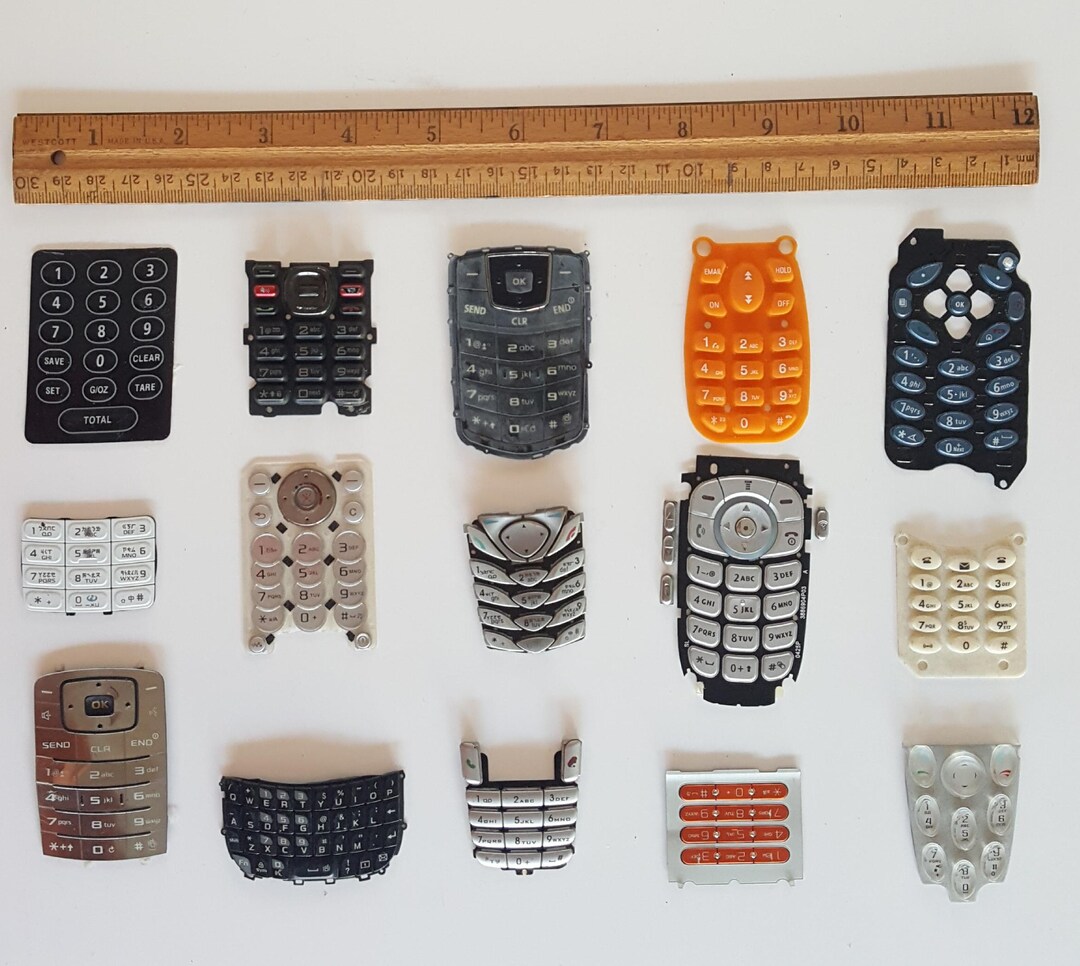 Lot of 15 Vintage Touchpad Cell Phone Keyboards, Unique Tech Trash - Etsy