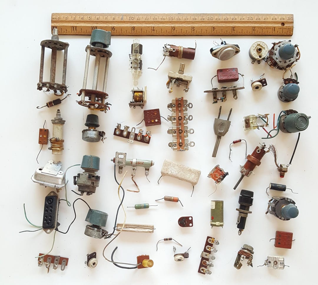 Lot of 50 Rare, Unique Vintage Radio Parts to Create Assemblage ...