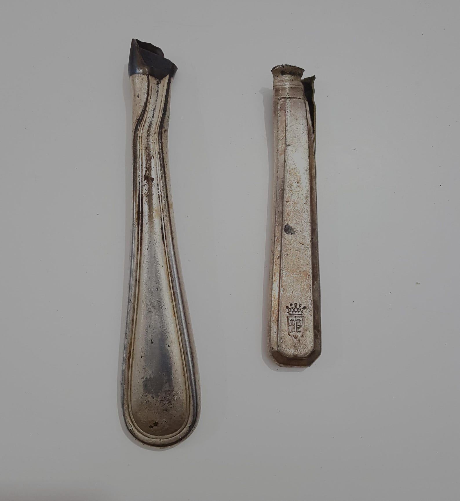 Lot of 22 Rare, Bent, Vintage Silverware Handles; It is a Treasure ...
