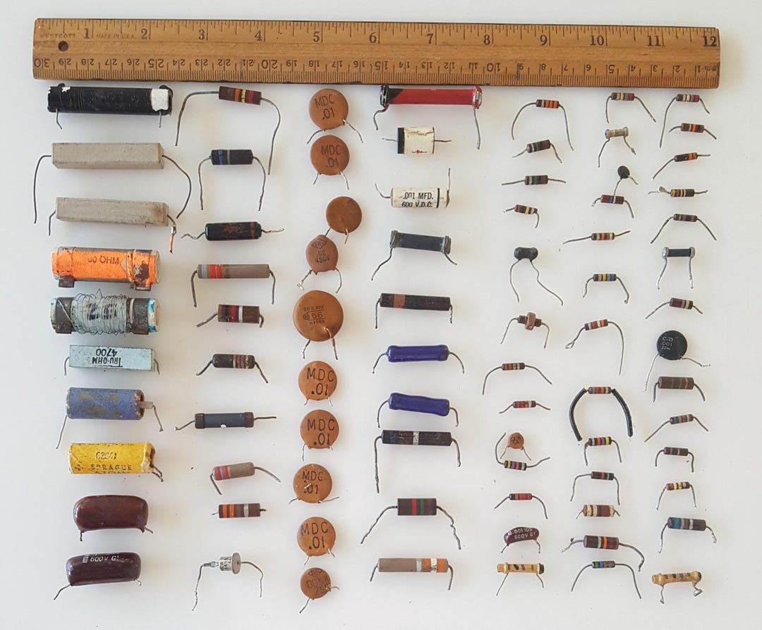 Lot of 80 Rare Salvaged Resistors From Vintage Electronics Selected to ...