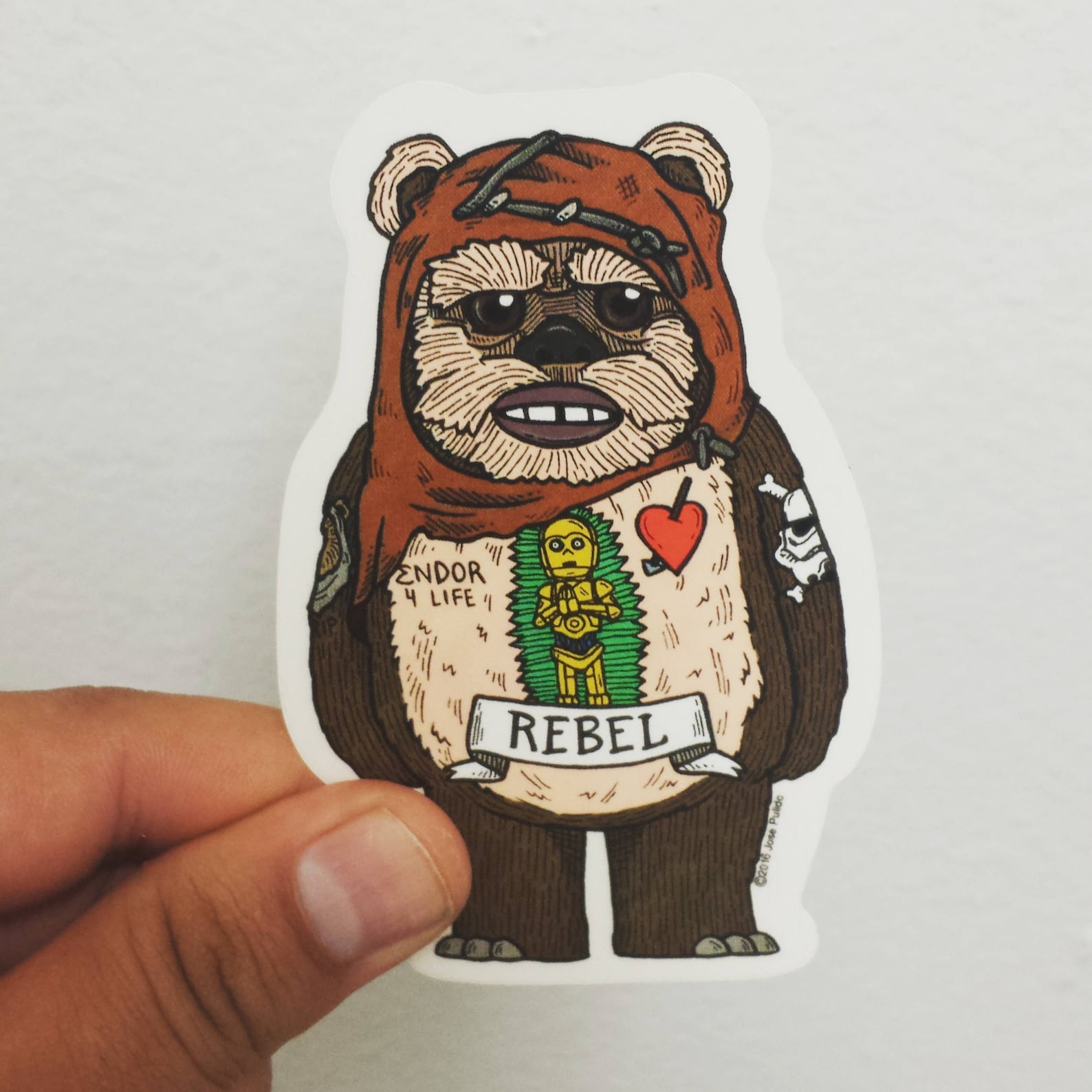Rebel Ewok Die Cut Clear Vinyl Sticker | Etsy
