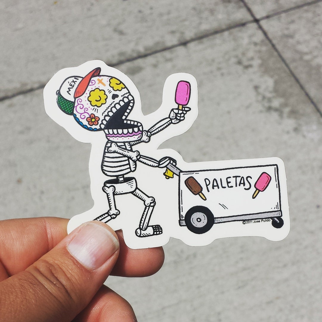 Paletero Calavera Clear Vinyl Sticker Day of the Dead - Etsy