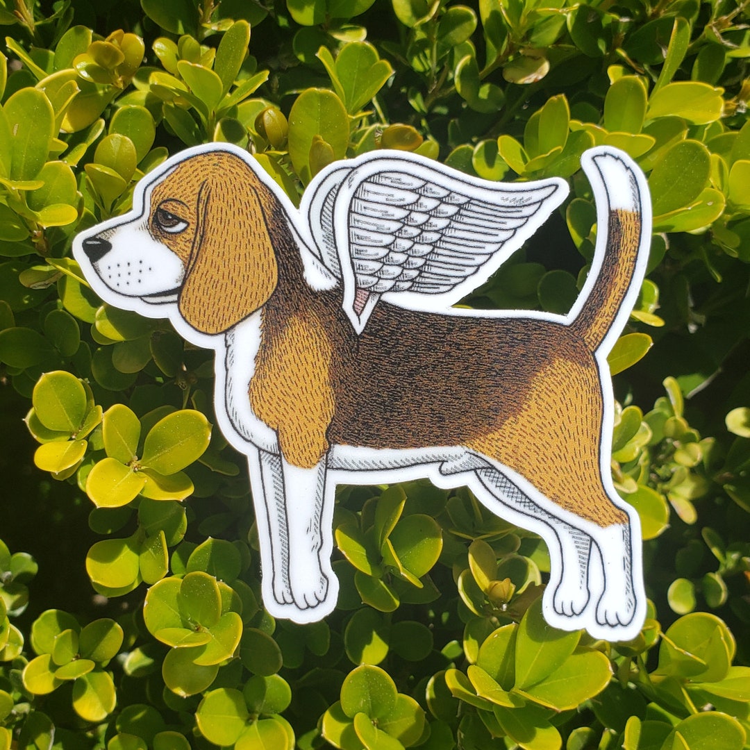 Flying Beagle Dog Die-cut 3 Vinyl Sticker - Etsy
