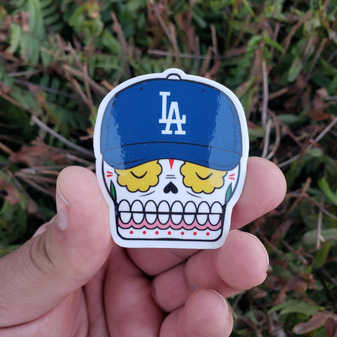LA Calavera Mini Vinyl Sticker - Etsy