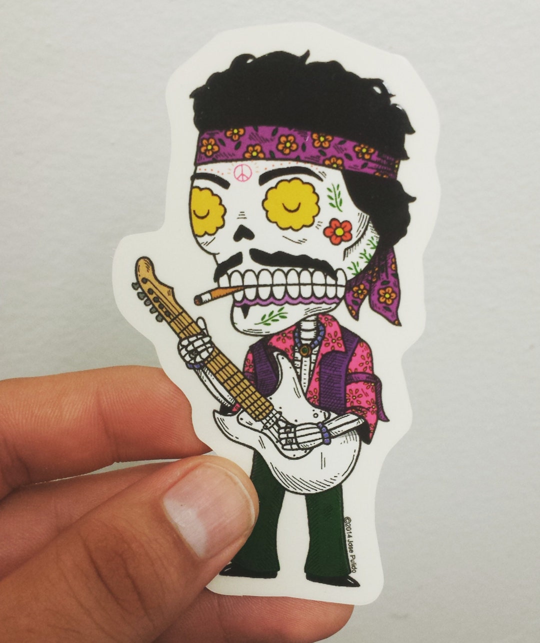Jimi Calavera Clear Die Cut Vinyl Sticker - Etsy