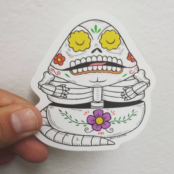 Jabba the Calavera Die-Cut Vinyl Sticker | Etsy