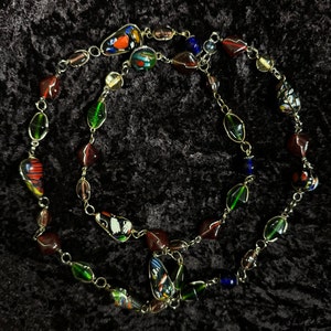Extra Long Blown Glass Necklace - Etsy