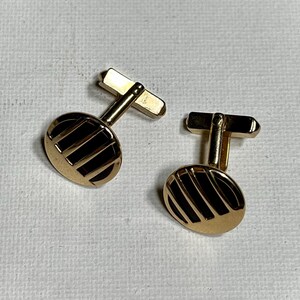 Vintage Swank Signed Gold Tone and Red Cufflinks - Etsy