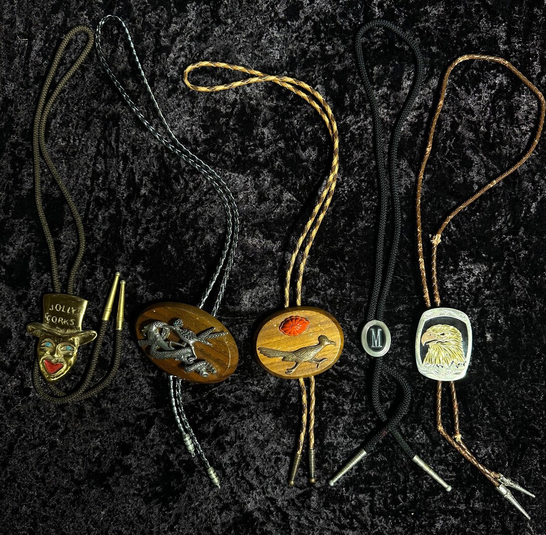 Lot Of 5 Vintage Miscellaneous Bolo Ties #1 - Etsy