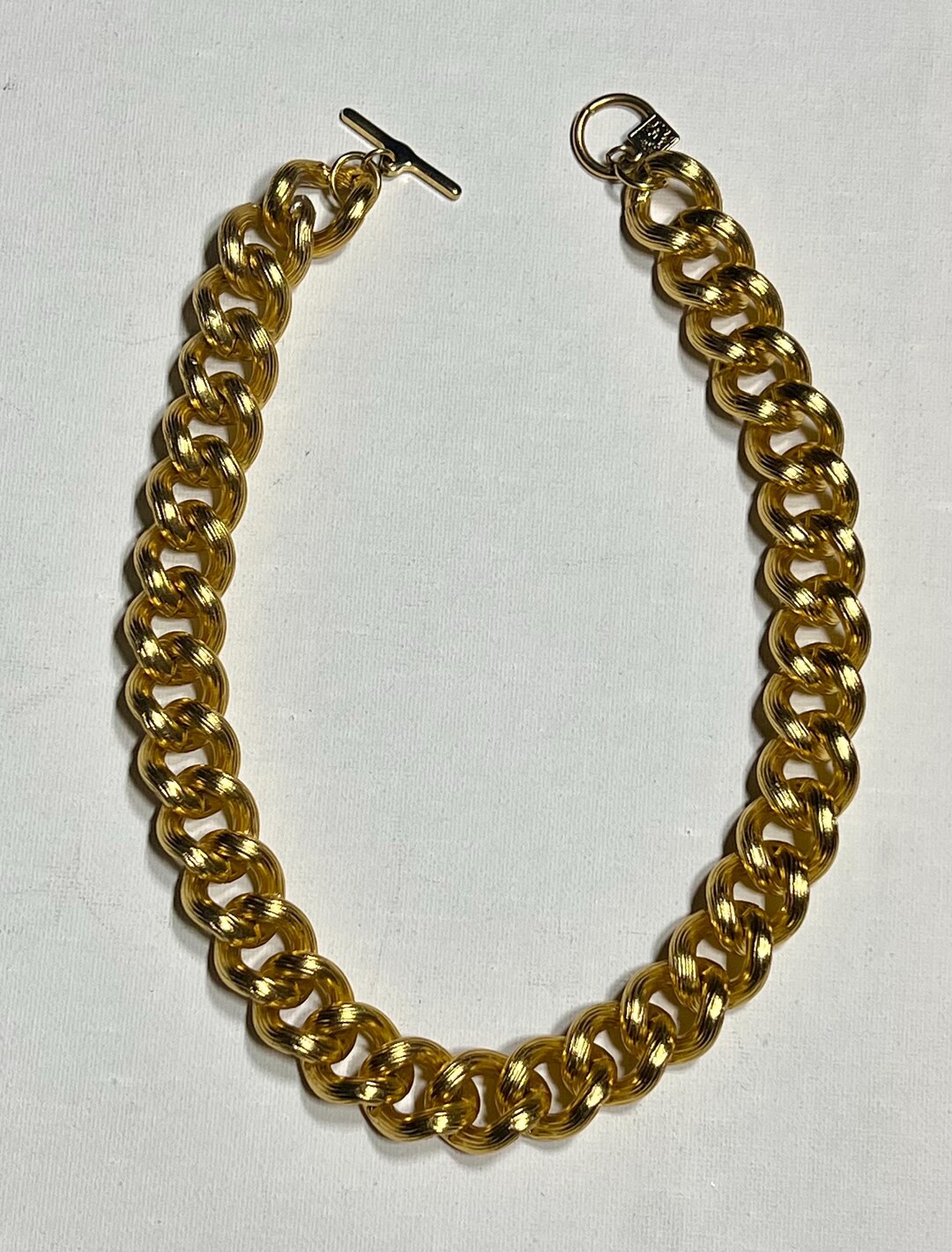 Vintage Anne Klein Chunky Gold Tone Chain - Etsy