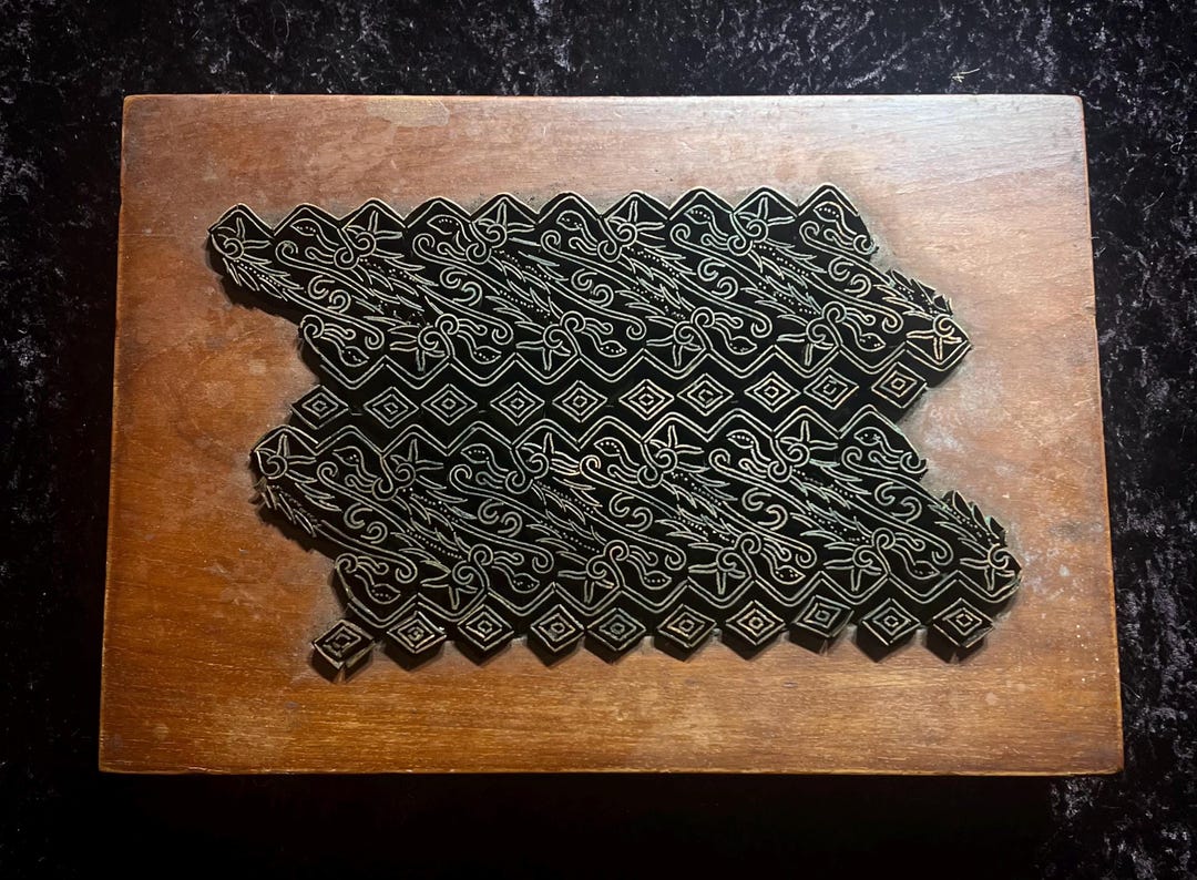 Antique French Indonesian Copper Batik Tjap Printing Block - Etsy