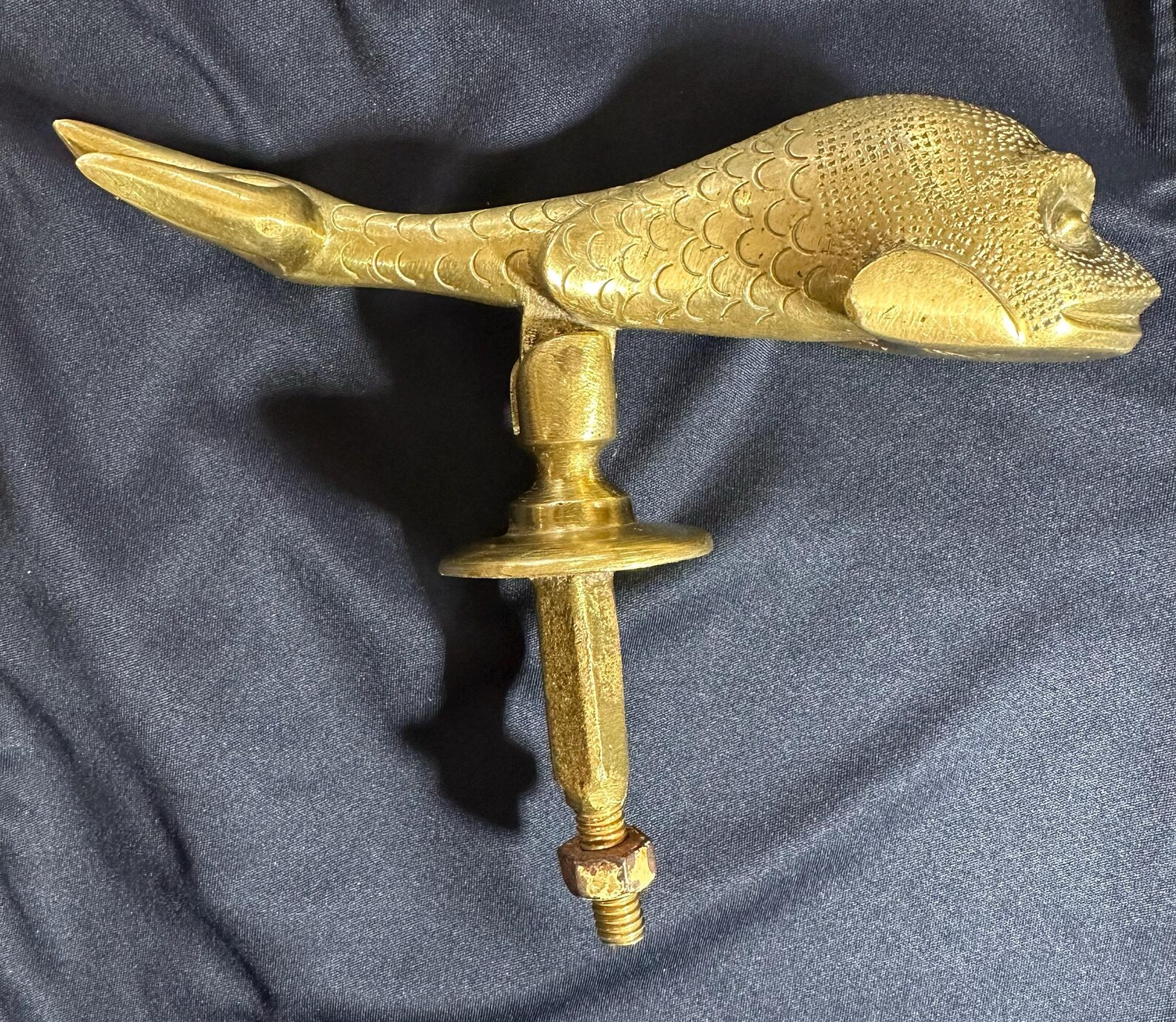 Antique Brass Mystic Koi Carp Goldfish Door Knocker, Chinese Style ...
