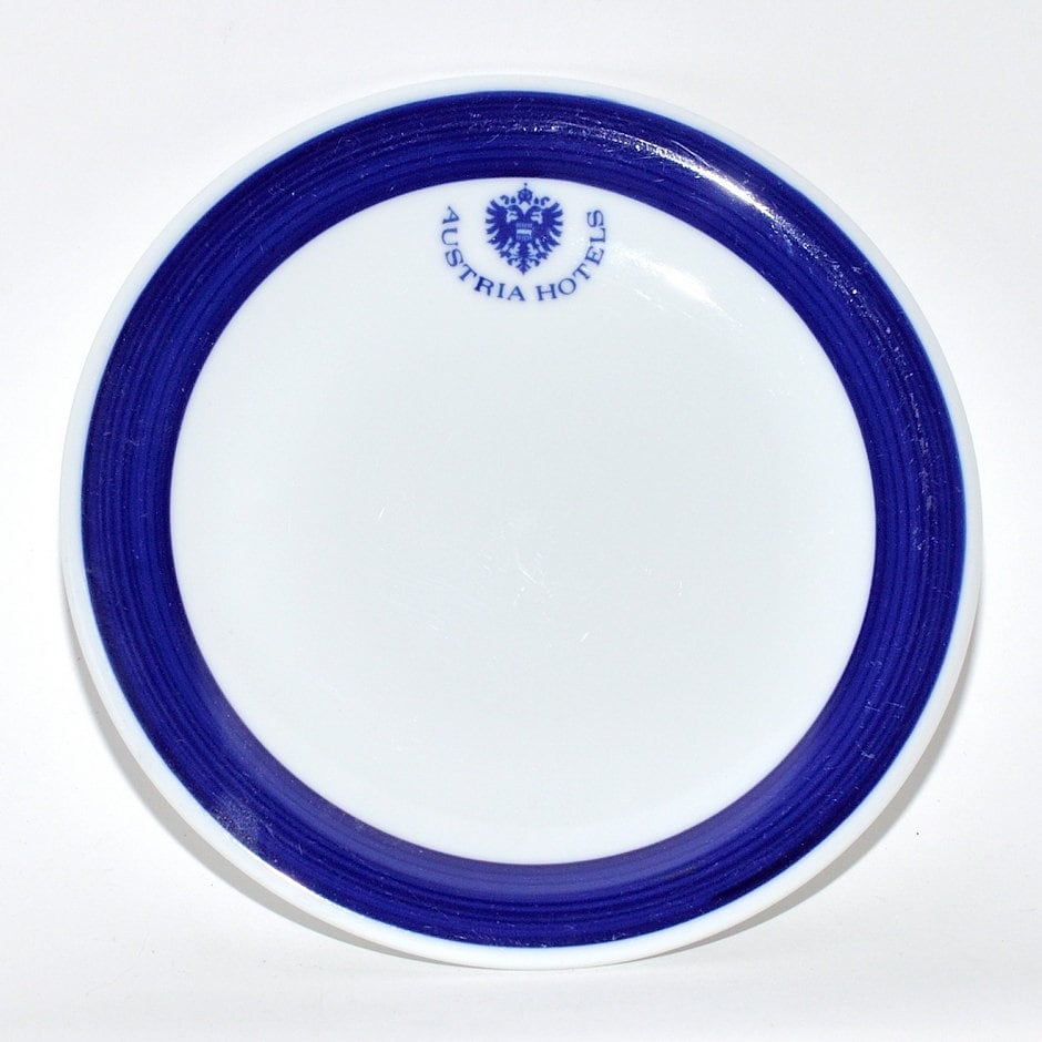 Vintage Austria Hotels Rasper & Söhne Wien I Lilien Porzellan Blue and ...