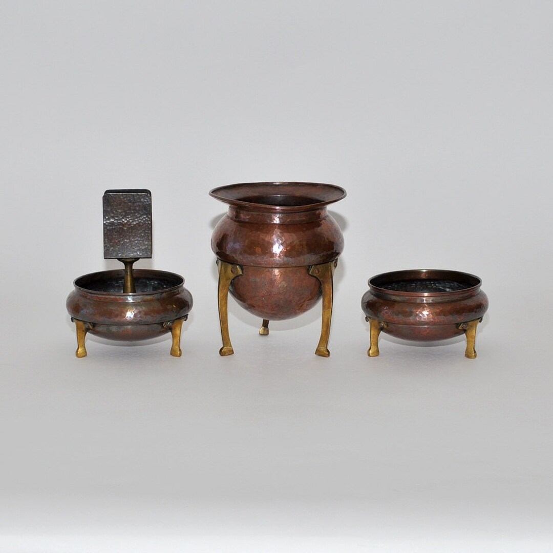 Arts & Crafts Hand Hammered Copper Cigar Smoking Set, Set of 3 - Etsy