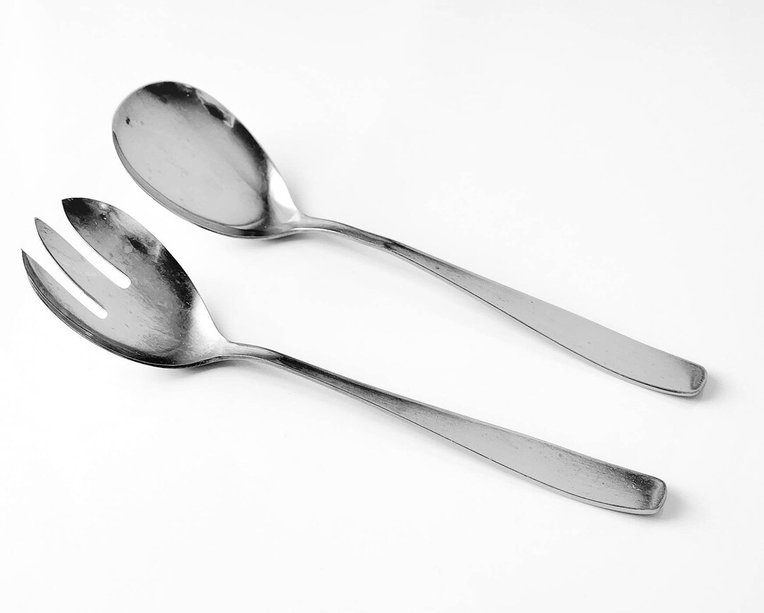 Mid Century Modern Avri Stainless Holland Salad Servers - Etsy