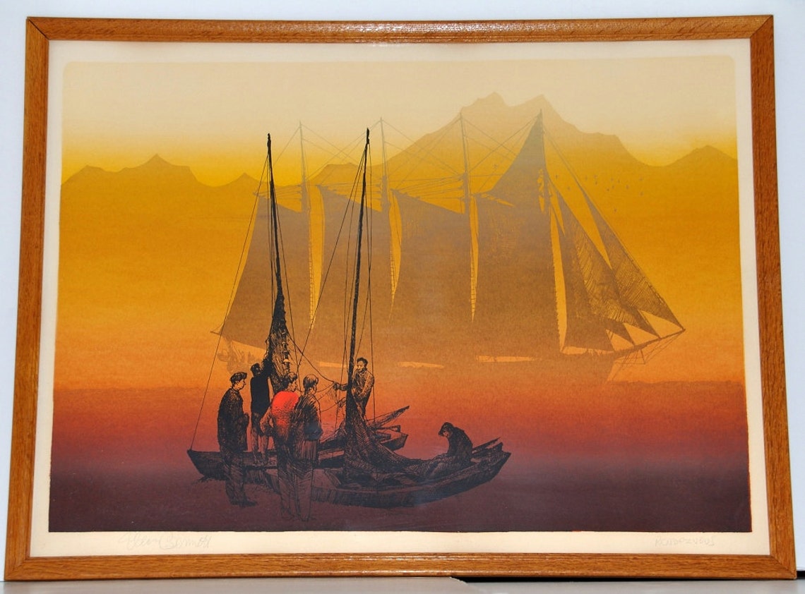Elton Bennett Original Serigraphs Rendezvous and the Returning, Pair - Etsy