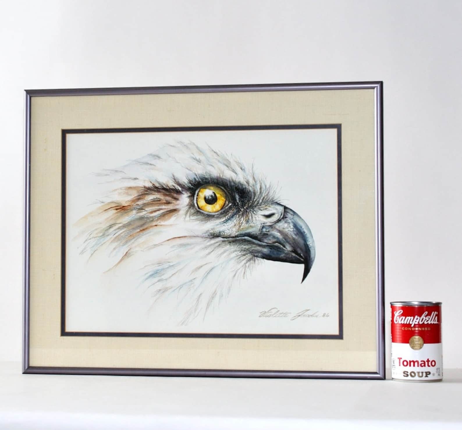 Vintage Exceptional Original Watercolor Painting Osprey by Violette ...