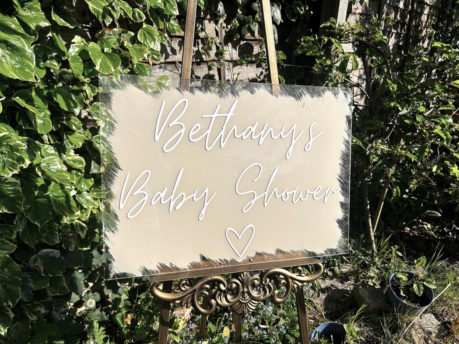 Personalised Perspex Acrylic Welcome Sign, Birthday Sign, Baby Shower ...