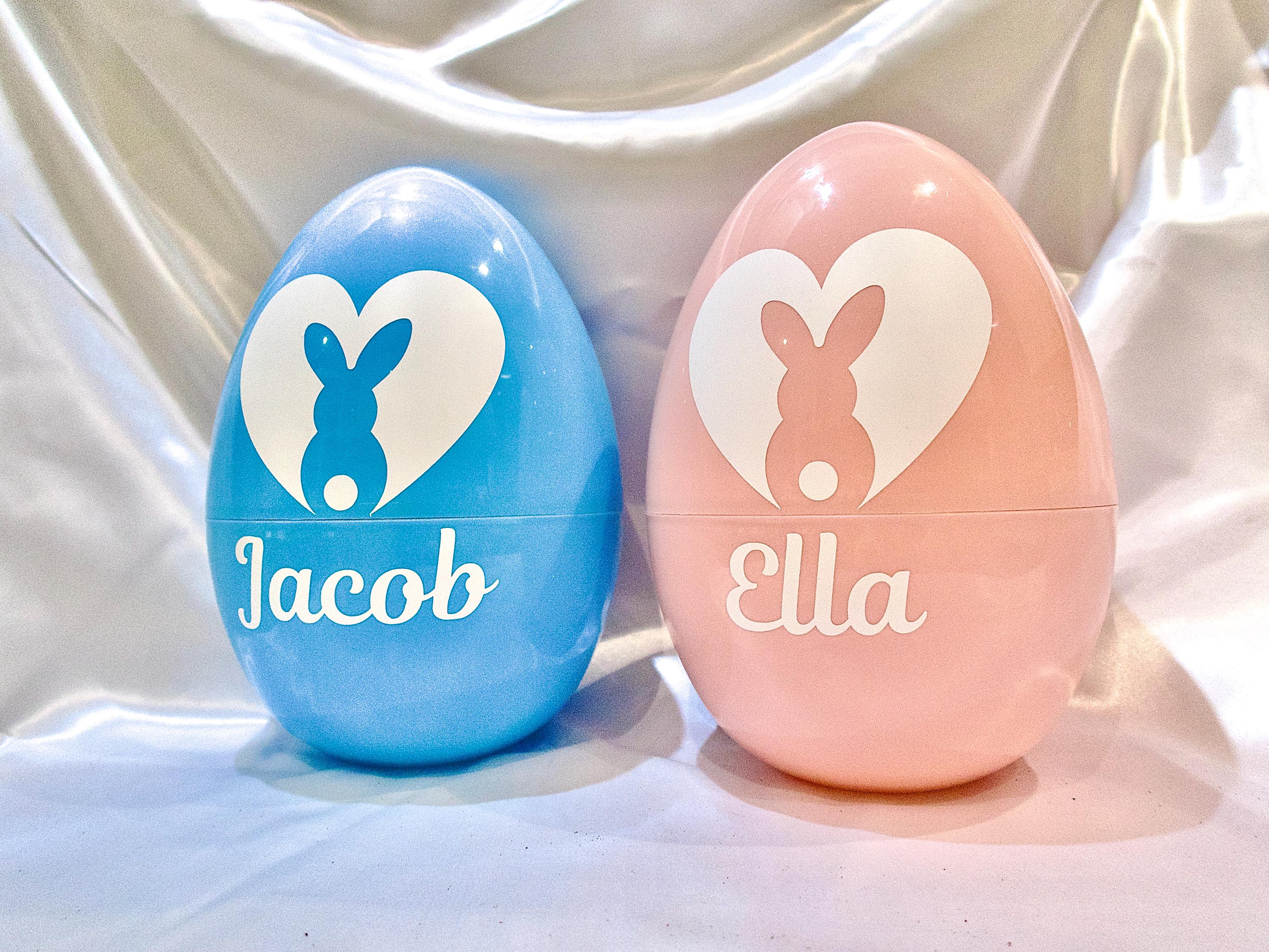 Personalised Giant Easter Egg, Fillable Plastic Bunny Gift, Easter ...