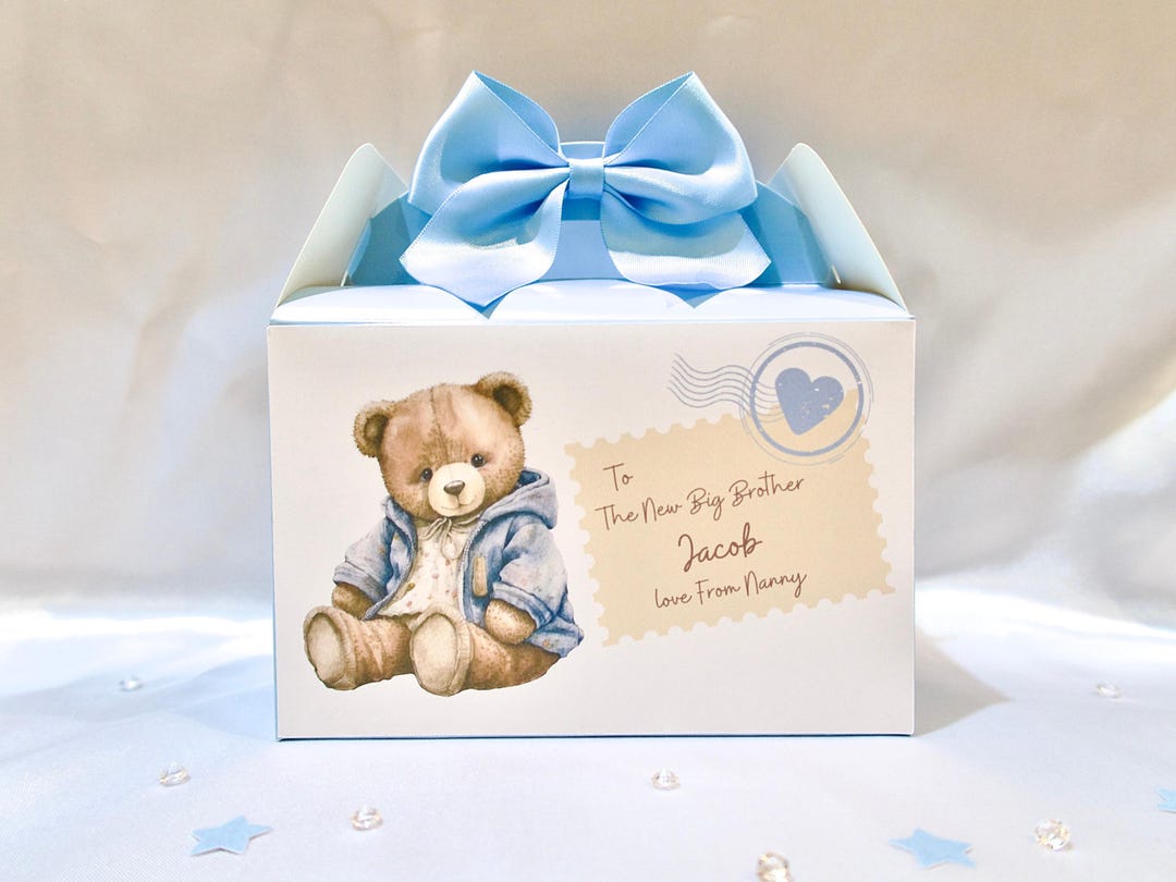 Personalised New Big Brother Gift Box, New Big Brother Favour Bag ...