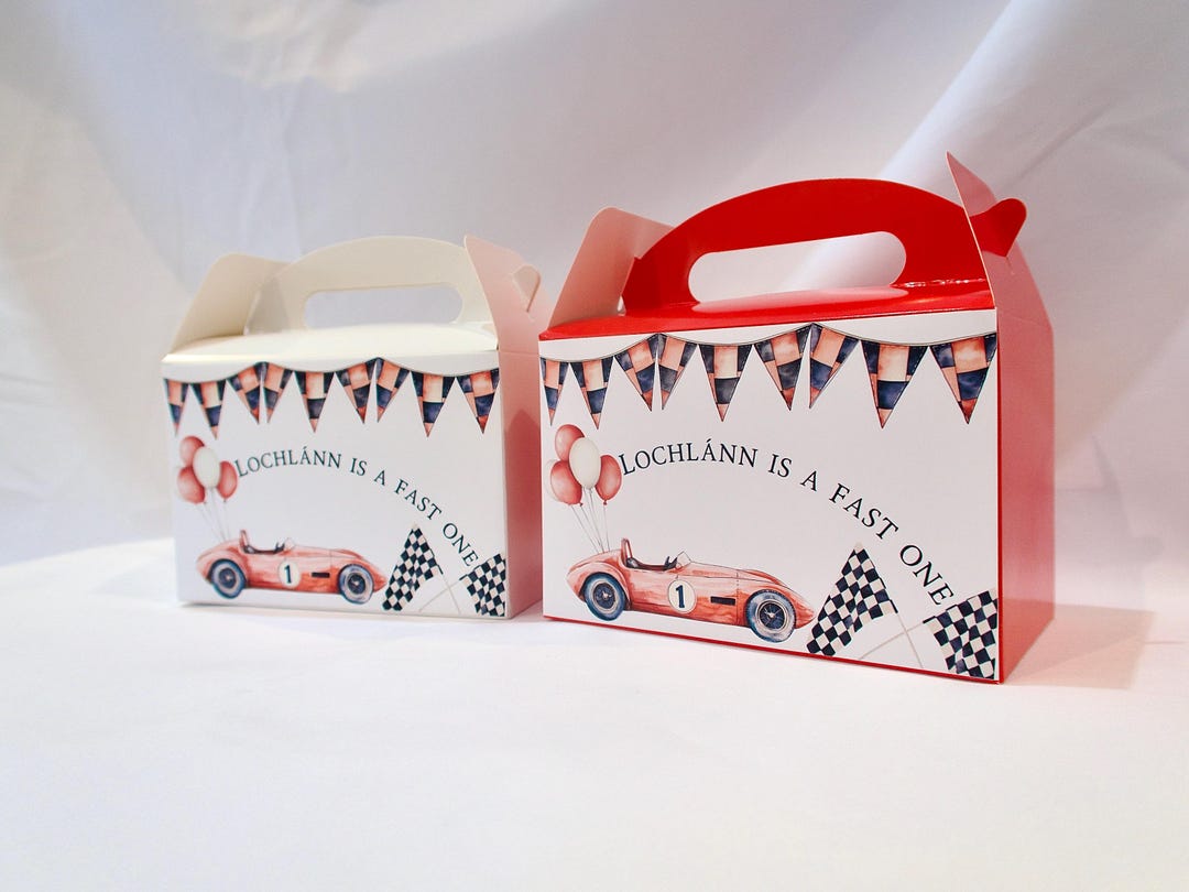 Personalised Fast One Birthday Party Box, Race Car 1st Birthday Party ...