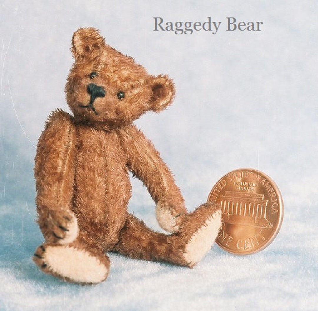 Raggedy Bear Miniature Teddy Bear Kit - Pattern - DIY - by Emily Farmer ...