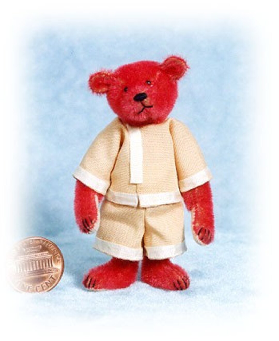 Little Red Ted - Miniature Teddy Bear Kit - Pattern - DIY - by Emily ...
