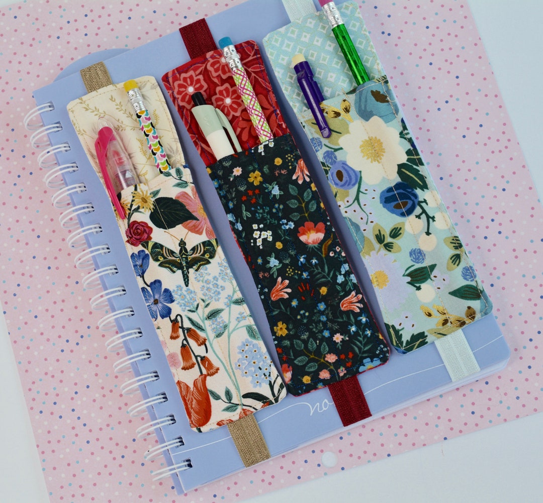 Journal PEN HOLDER Bookmark, Rifle Paper Fabric Pen/pencil Holder ...