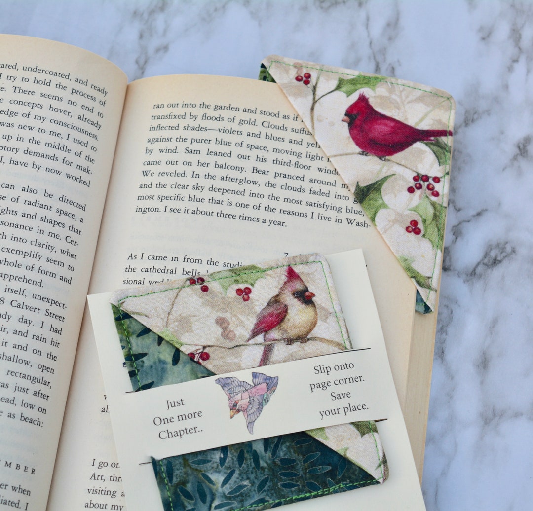 Cardinal Bird and More BOOKMARKS, Corner Bookmark, Gift Under 10, Book ...