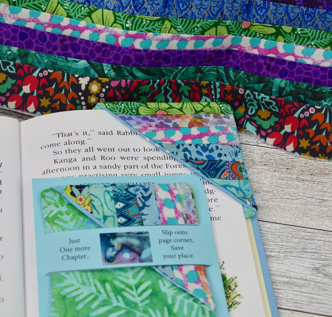 Patchwork Corner Bookmark, Fun and Colorful Pieced With Little Strips ...