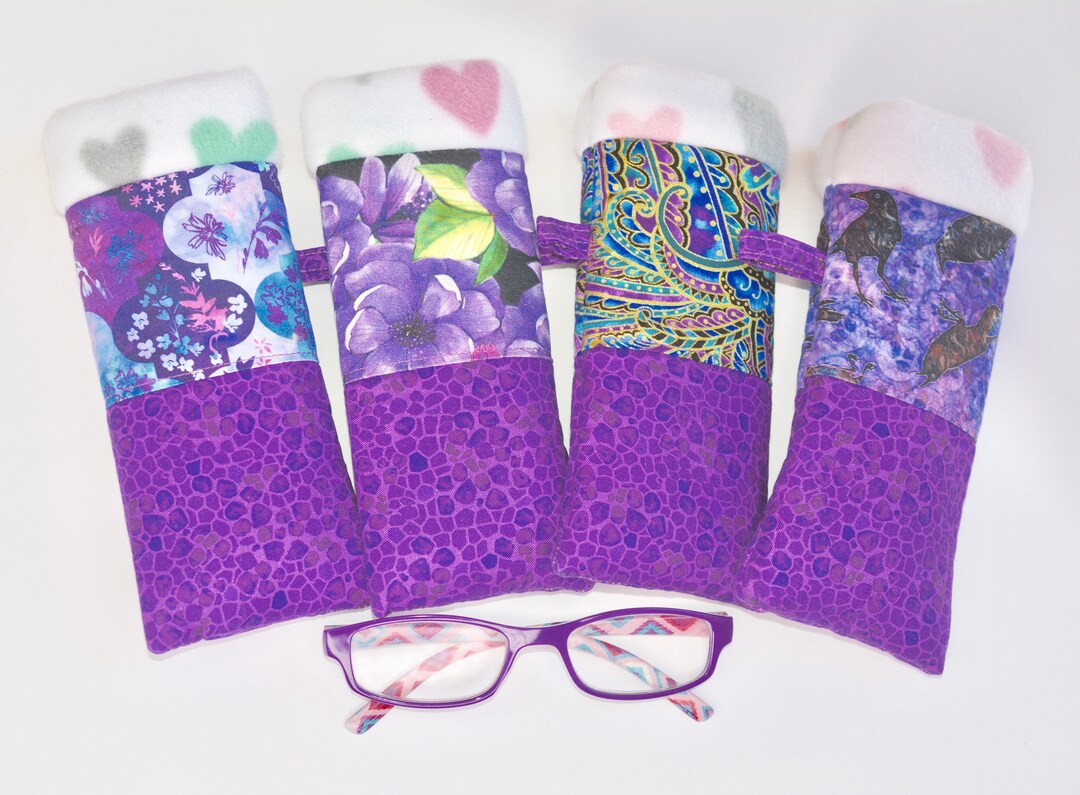 Eyeglass Case Holder,padded With Foam + Soft Fleece, Soft Reading Glass ...
