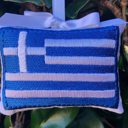 Greece Greek Flag Christmas Ornament Gift Topper Door - Etsy