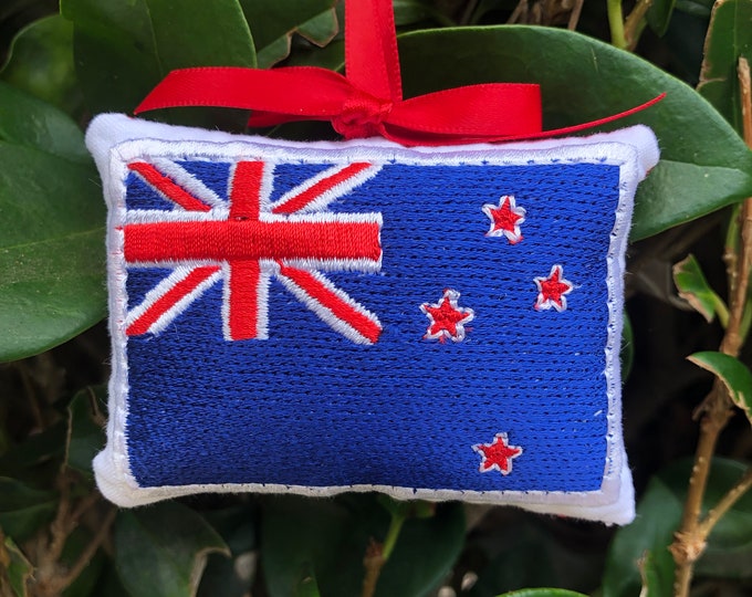 New Zealand Flag Christmas Ornament Gift Topper Stocking Stuffer Xmas ...