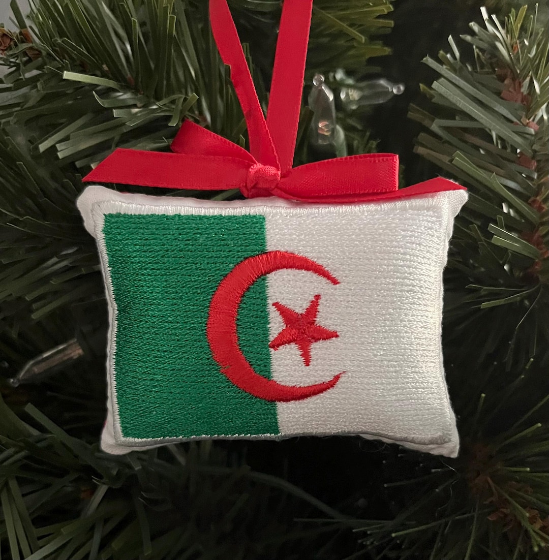 Algeria Algerian Flag Christmas Ornament Gift Travel Souvenir Stocking ...