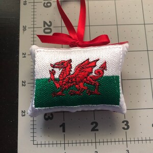 Wales Welsh Flag Christmas Ornament Gift Topper Stocking Stuffer Xmas ...