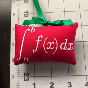 Definite Integral Calculus Christmas Ornament Gift Topper Stocking ...