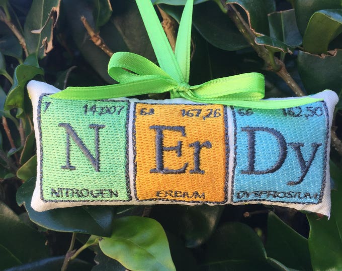 Periodic Table Nerdy Chemistry Christmas Ornament Door Knob Hanger Gift ...