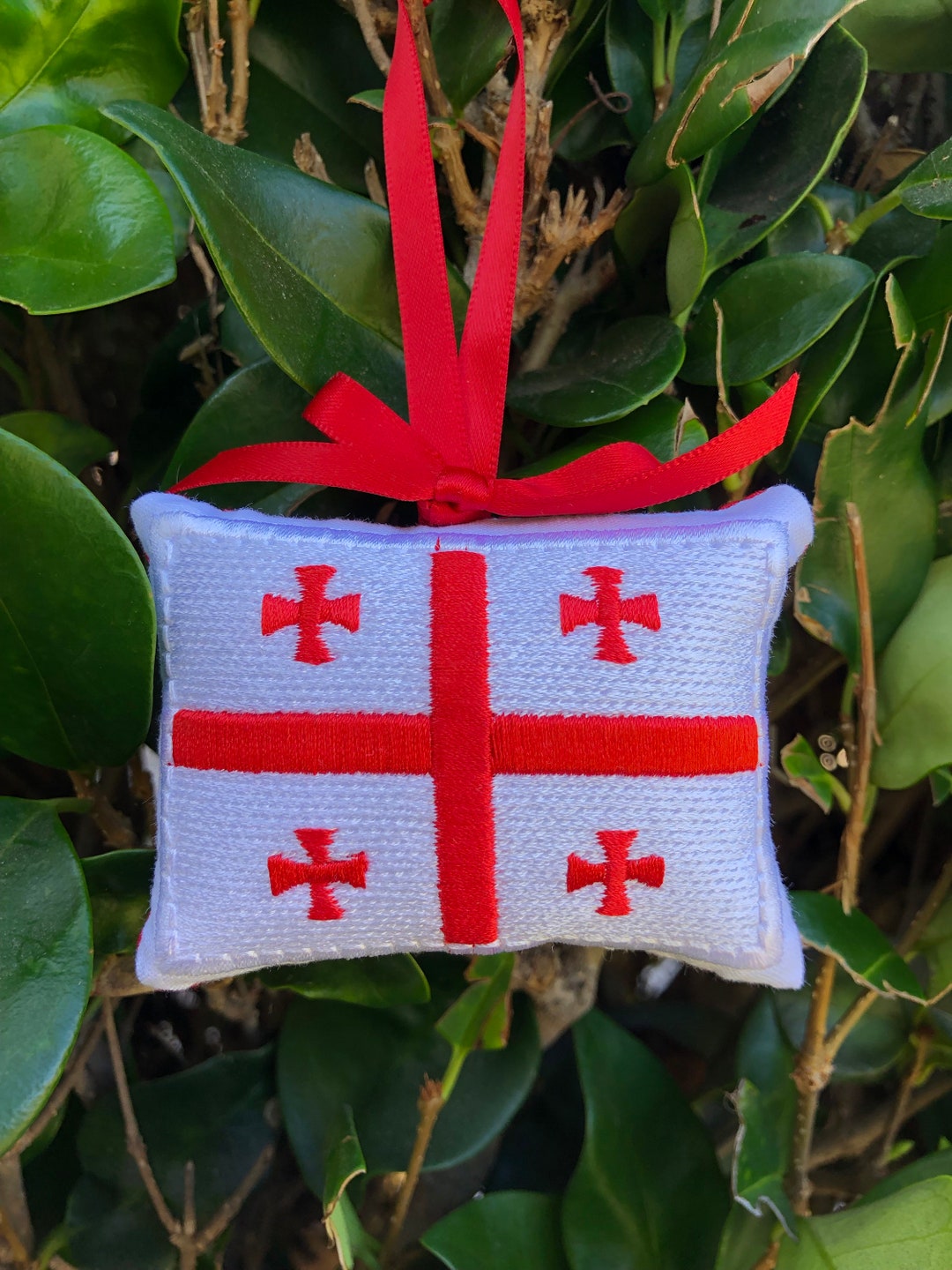 Georgia Georgian Flag Christmas Ornament Gift Topper Stocking Stuffer ...