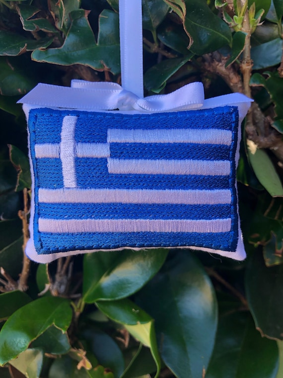 Greece Greek Flag Christmas Ornament Gift Topper Door - Etsy