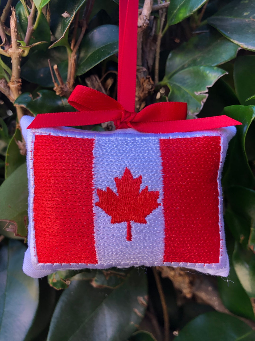 Canadian Flag Christmas Ornament Gift Topper Canada - Etsy