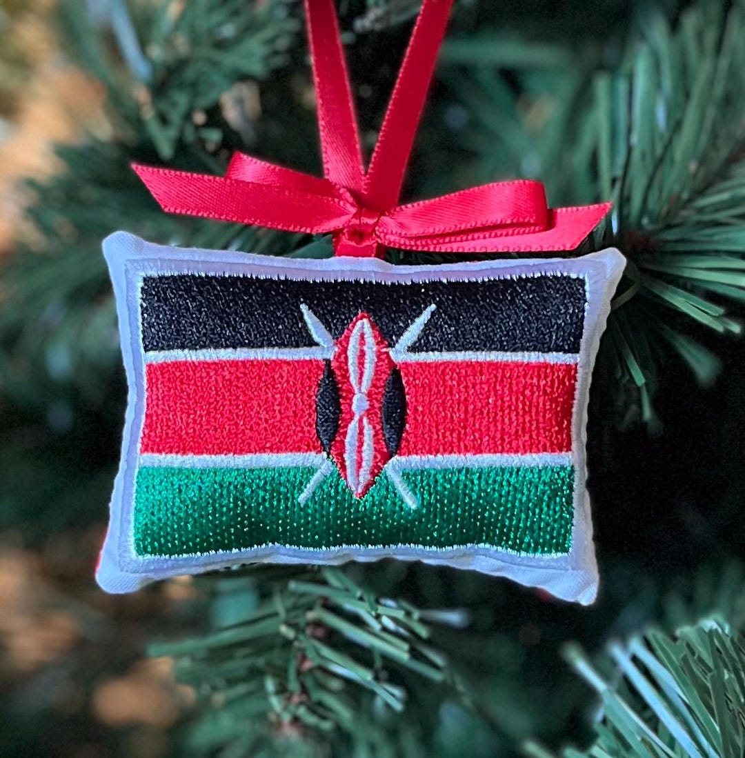 Kenya Kenyan Flag Christmas Ornament Gift Topper Stocking Stuffer Xmas ...