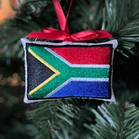 Handmade Shweshwe Christmas Tree Ornaments - Set of 3. - Etsy UK