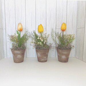 Primitive Tulip Pots, Primitive Flowers,primitive Flower Pot, Rustic ...